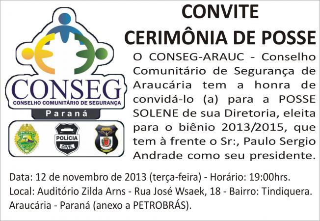 Posse CONSEG Araucária | Coordenação Estadual dos Conselhos ...